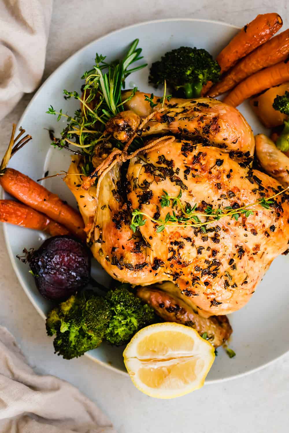 Juicy Whole Roast Chicken with Fall Veggies | Easy Weeknight Recipes