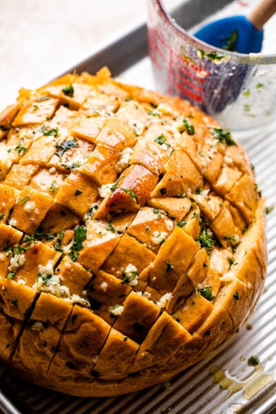 Cheesy Garlic Bread Recipe | Easy Pull-Apart Bread for the Holidays