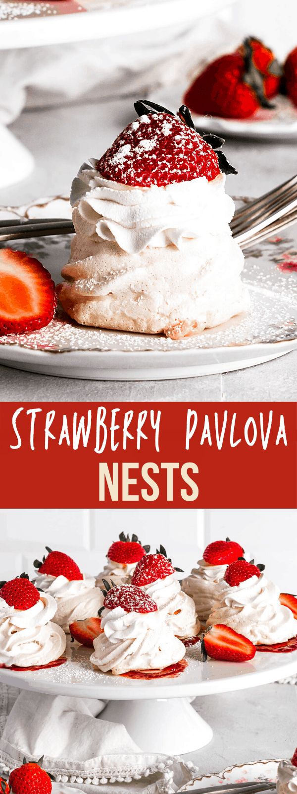 Mini Strawberry Pavlova Nests | Easy Weeknight Recipes