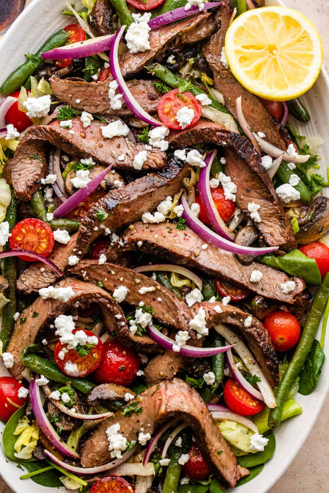 Steak Salad Recipe with Spinach & Mushrooms | Easy Weeknight Recipes