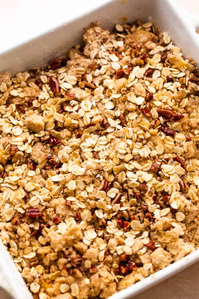 Easy Peach Crisp with Oats | Easy Weeknight Recipes
