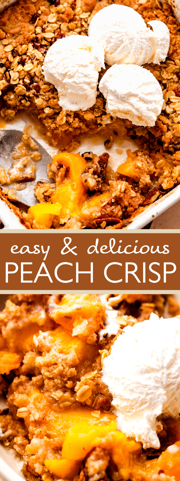 Easy Peach Crisp with Oats | Easy Weeknight Recipes