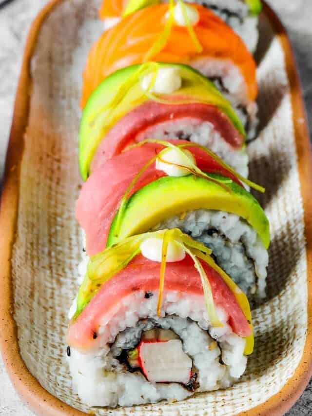 Rainbow Roll Sushi - Easy Weeknight Recipes