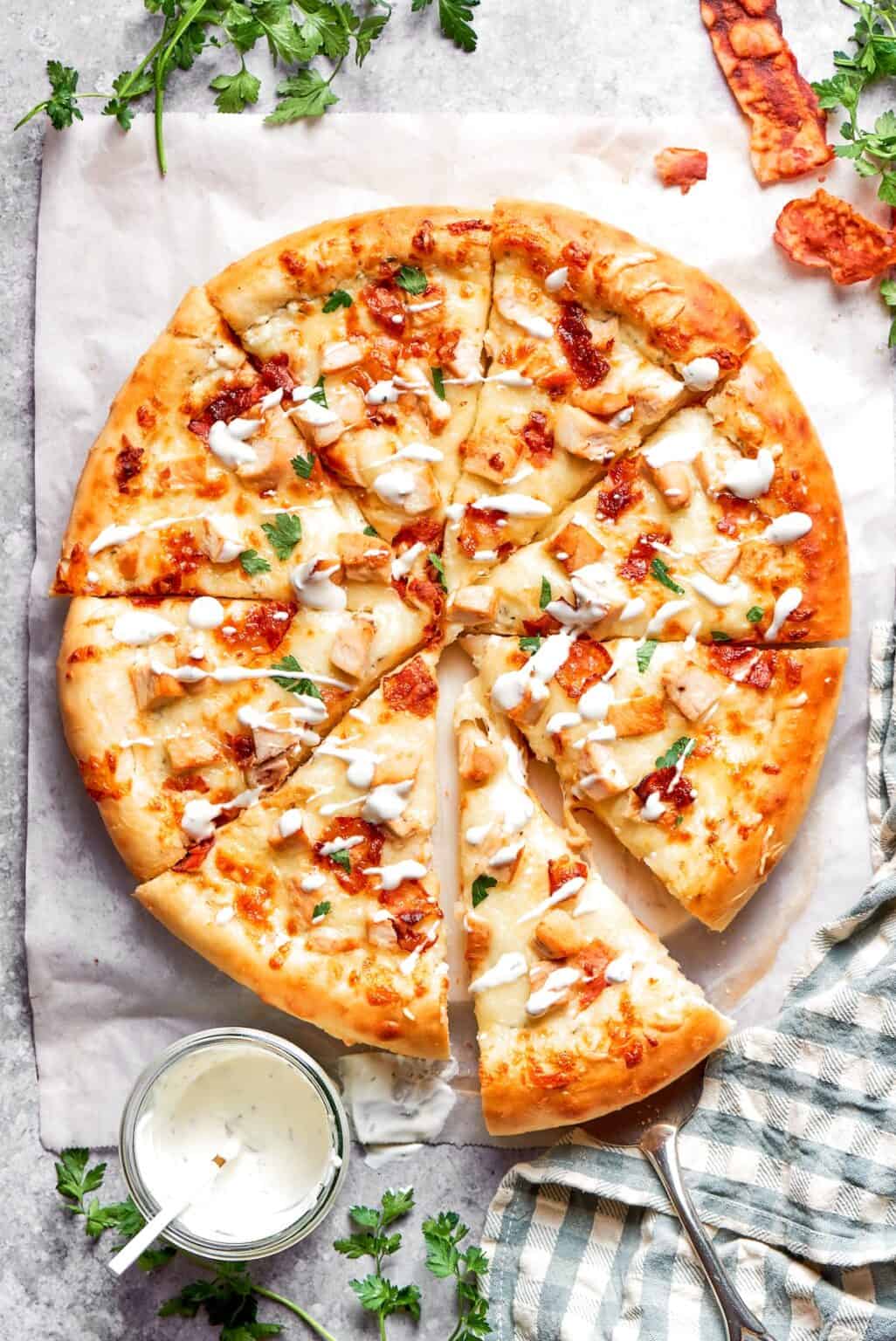 Chicken Bacon Ranch Pizza | Easy Weeknight Recipes